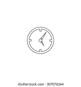 Circle Clock Outline Black Simple Vector Stock Vector (Royalty Free ...