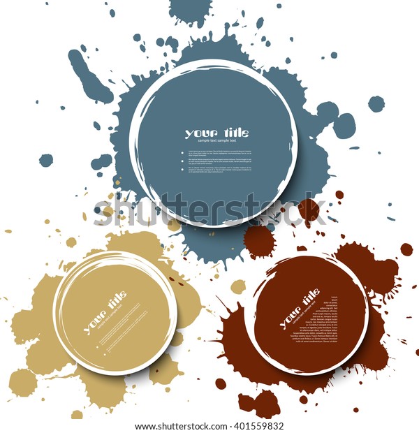 Circle Color Splash Text Box: vector de stock (libre de regalías ...
