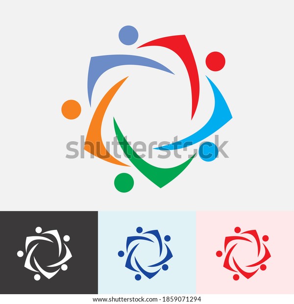 Circle Community Logo Symbol Icon Vecto Stock Vector (Royalty Free ...