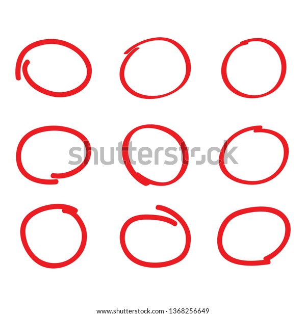 Circle Crayon Frame Hand Drawn Isolated Stock Vector (Royalty Free ...