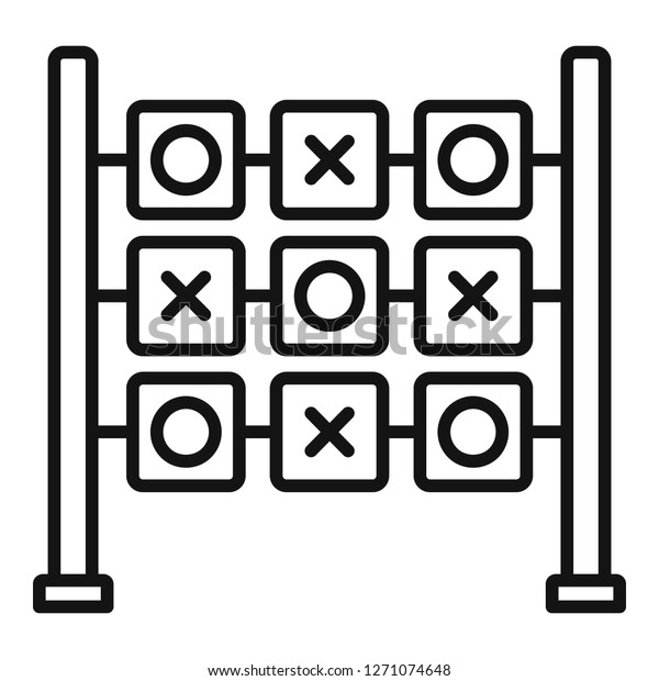 Circle Cross Game Icon Outline Circle Stock Vector (Royalty Free ...