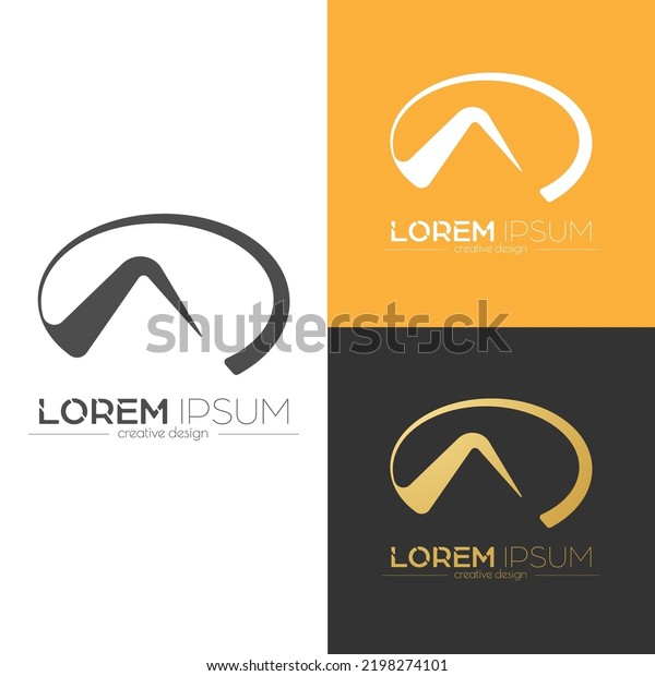 Circle Curving Line Illustration Template Logo Stock Vector (Royalty ...