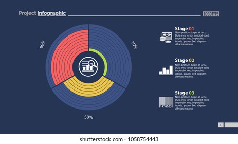Circle Diagram Three Stages Template Business Stock Vector (Royalty ...