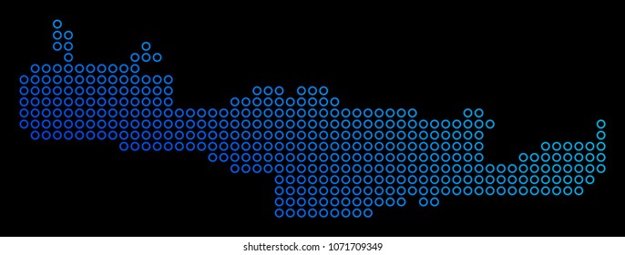 Circle Dot Crete Island Map Vector Stock Vector (Royalty Free ...