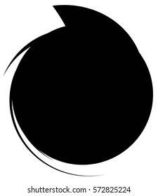 Circle Dynamic Swoosh Line Frame Monochrome Stock Vector (Royalty Free ...