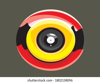 Circle Eyes Robot Vector Art Stock Vector (Royalty Free) 1802158096 ...
