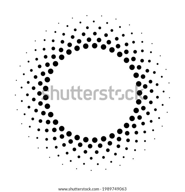 Circle Fade Dot Effect Halftone Dots Stock Vector (Royalty Free ...