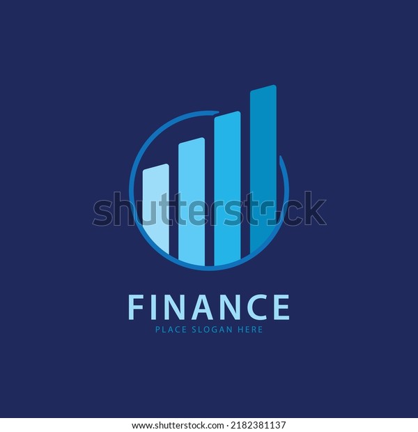 Circle Financial Chart Logo Design Template: เวกเตอร์สต็อก (ปลอดค่า ...