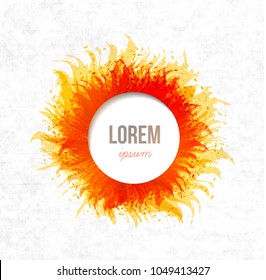 Circle Fire On White Background Place Stock Vector (Royalty Free ...