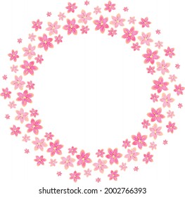 Circle Flower Frame Round Pink Stock Vector (Royalty Free) 2002766393 ...