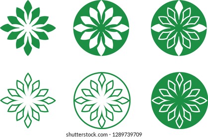 Circle Flower Logo Design Stock Vector (Royalty Free) 1289739709 ...