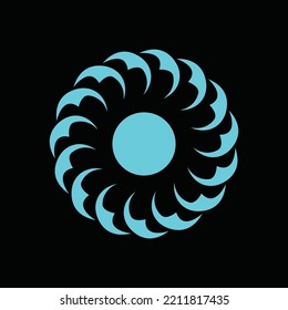 Circle Flower Logo Template Design Stock Vector (Royalty Free ...