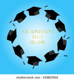 Congratulation Graduates Banner Horizontal Set Realistic Stock Vector ...