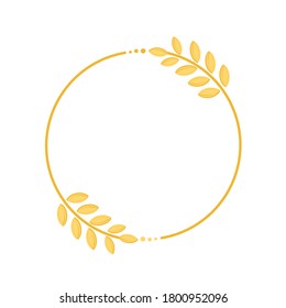 Circle Frame Paddy Rice Logo Sign Stock Vector (Royalty Free) 1800952096