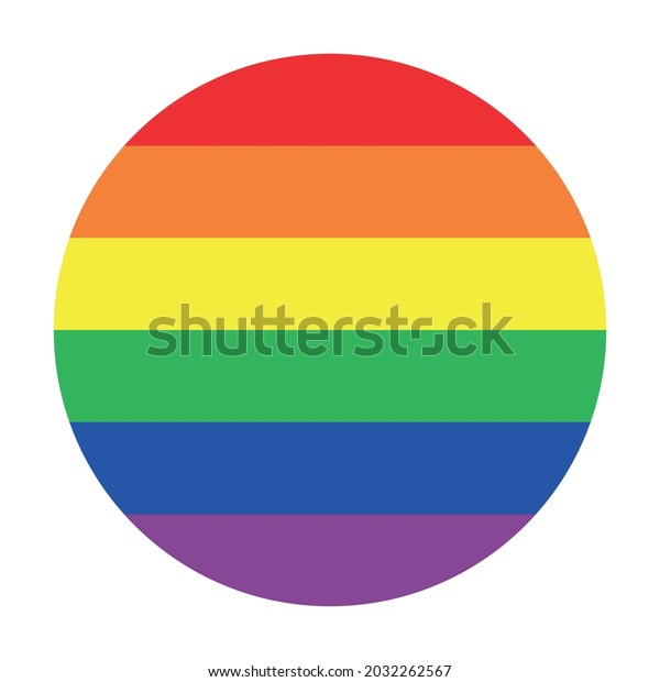 Circle Gay Vector Flag Lgbt Pride Stock Vector (Royalty Free ...