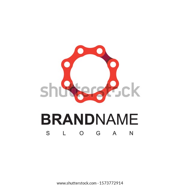 Circle Gear Chain Logo Design Inspiration Stock Vector (Royalty Free ...