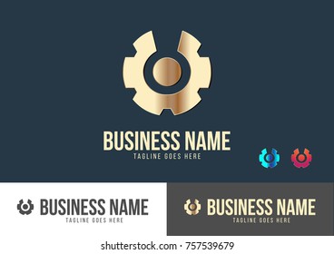 Circle Gear Logo Template Design Vector Stock Vector (Royalty Free ...