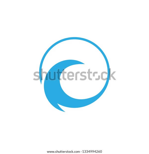 Circle Geometric Waves Silhouette Circle Frame Stock Vector (Royalty ...