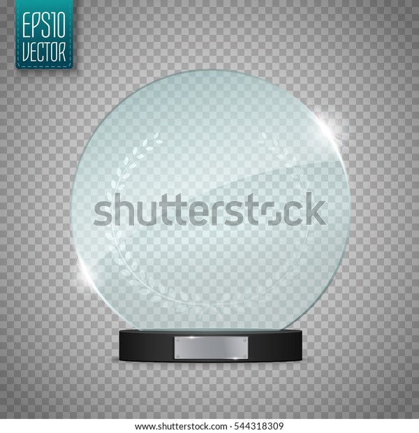 Circle Glass Trophy Award Vector Illustration Stock Vector (Royalty ...