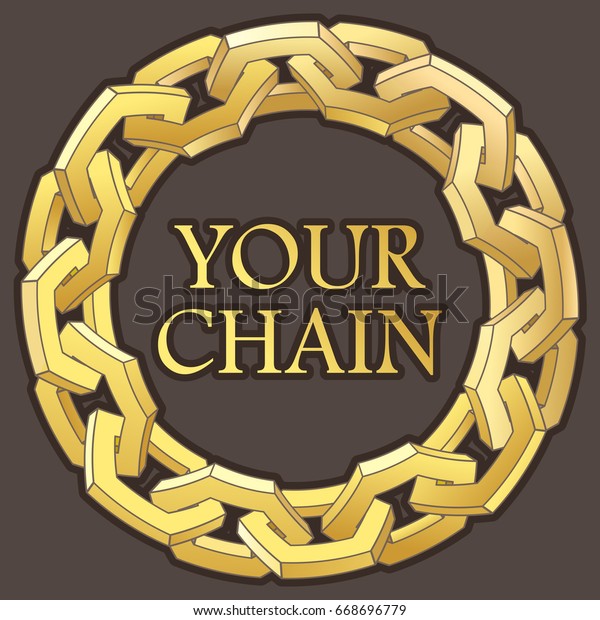 Circle Golden Chain Vector Illustration Stock Vector (Royalty Free ...