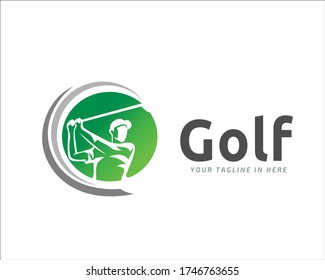 Circle Golf Logo Design Inspiration Stock Vector (Royalty Free ...