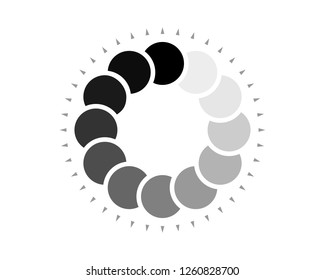 Circle Gradation Ornament Design Stock Vector (Royalty Free) 1260828700 ...