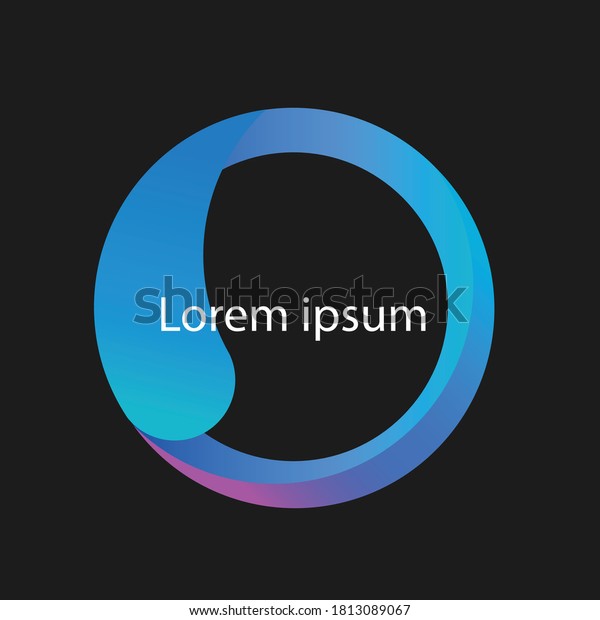 Circle Gradient Blue Logo Concept Stock Vector (Royalty Free ...