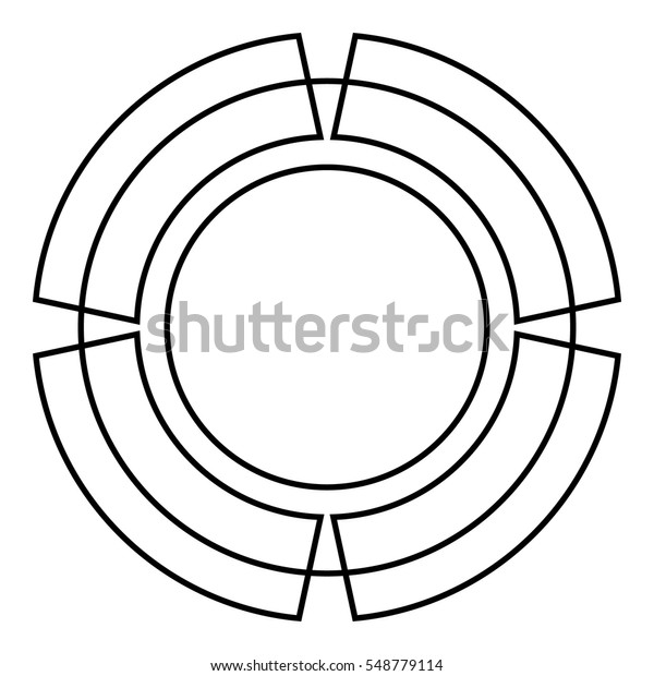 Circle Graph Icon Outline Illustration Circle Stock Vector (Royalty ...