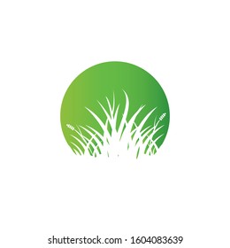 Circle Grass Logo Design Template Your Stock Vector (Royalty Free ...