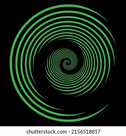 Circle Green Lines Isolated On Black Stock Vector (Royalty Free ...