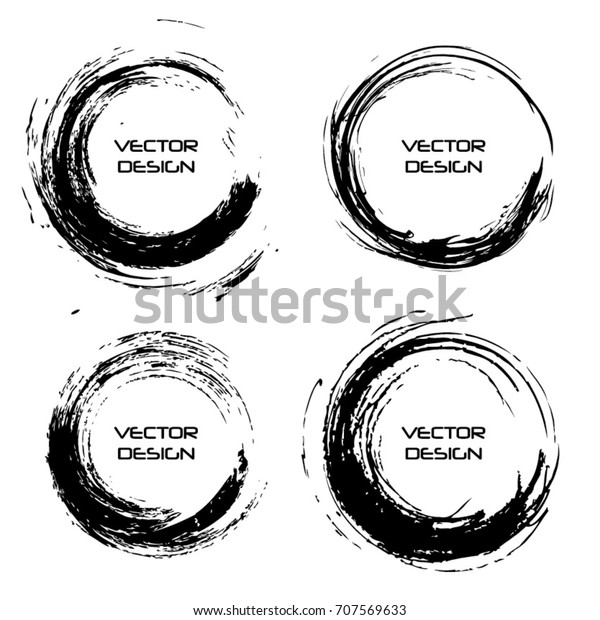 Circle Grunge Ink Spot Vector On Stock Vector (Royalty Free) 707569633 ...