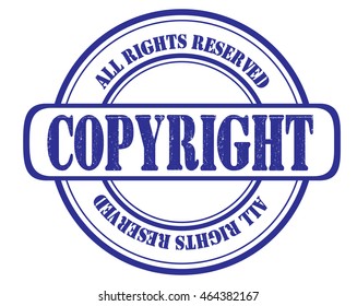 Ilustrasi Stok Stamp Text Copyright All Rights Reserved 468239969 ...