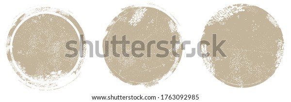 Circle Grunge Stamp Set Round Vector Stock Vector (Royalty Free ...