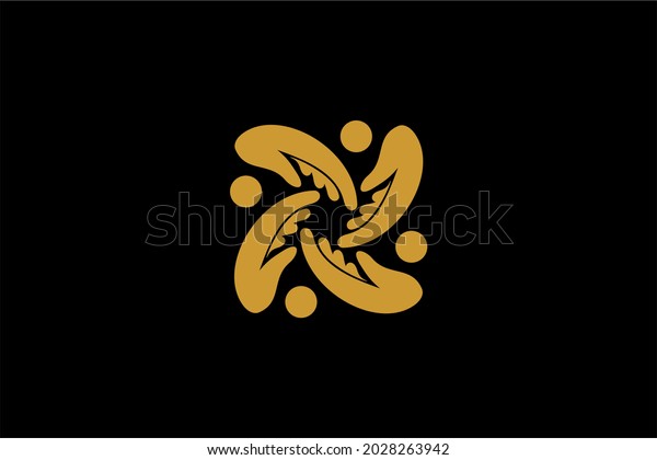Circle Hand Logo Design Group Abstract Stock Vector (Royalty Free ...