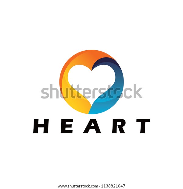 Circle Heart Logo Stock Vector (Royalty Free) 1138821047 | Shutterstock