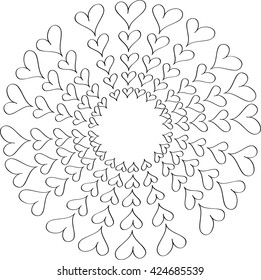 Circle Heart Shape Stock Vector (Royalty Free) 424685539 | Shutterstock