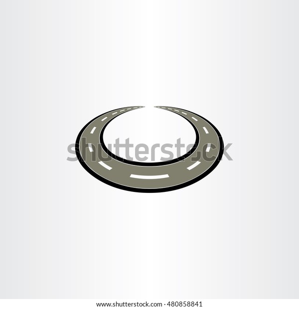 Circle Highway Road Vector Icon Illustration Stock Vector (Royalty Free ...
