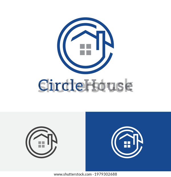 Circle House Design Solution Real Estate Stock Vector (Royalty Free ...