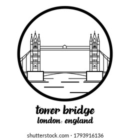 Circle Icon Tower Bridge Vector Illustration Stock Vector (Royalty Free ...