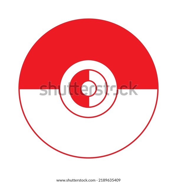 Circle Icons Red White Trendy Flat Stock Vector (Royalty Free ...