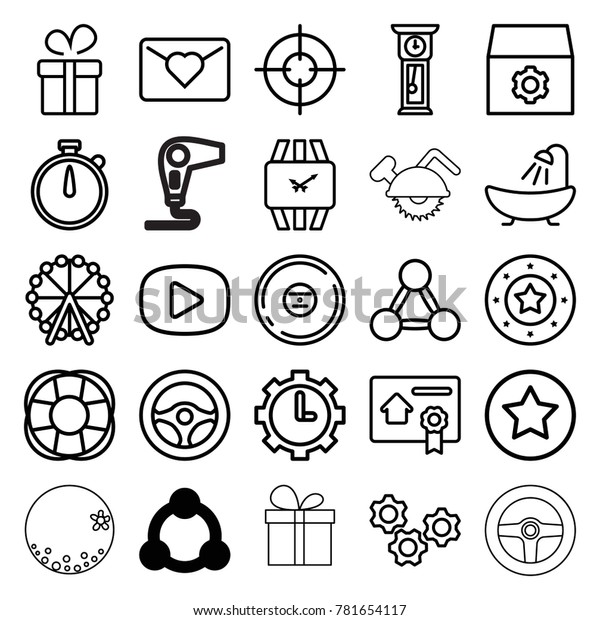 Circle Icons Set 25 Editable Outline: เวกเตอร์สต็อก (ปลอดค่าลิขสิทธิ์) 781654117 | Shutterstock
