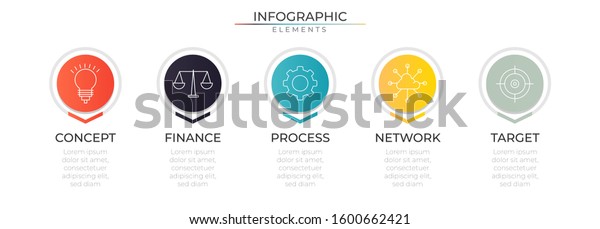 Circle Infographic 5 Steps Icons Chart Stock Vector (Royalty Free ...