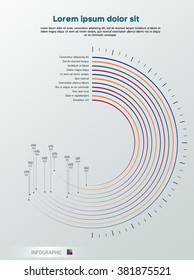 Circle Infographic Concept Scheme Statistics Graphic Stock Vector ...