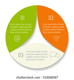 Circle Infographic Design Templates 3 Parts Stock Vector (Royalty Free ...