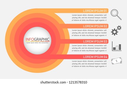 Circle Infographic Four Step Stock Vector (Royalty Free) 1213578310 ...