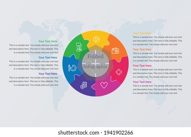 Circle Infographic Round Diagram Process Steps Stock Vector (Royalty ...