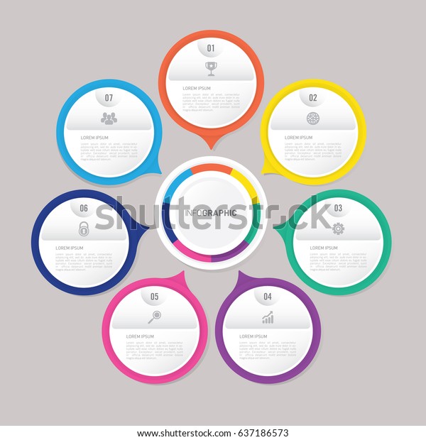 Circle Infographic Template 7 Steps Stock Vector (Royalty Free) 637186573