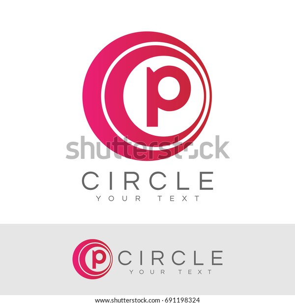 Circle Initial Letter P Logo Design Stock Vector (Royalty Free ...