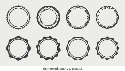 Circle Labels Vector Line Badge Stock Vector (Royalty Free) 2171928913 ...