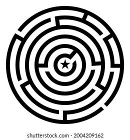Circle Labyrinth Maze Game Children Logic Stock Vector (Royalty Free ...
